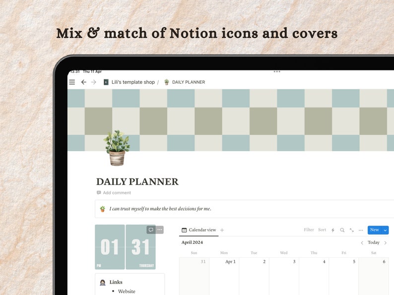 Notion Icons and Notion Covers for Notion Templates | 24 Plant Themed ...