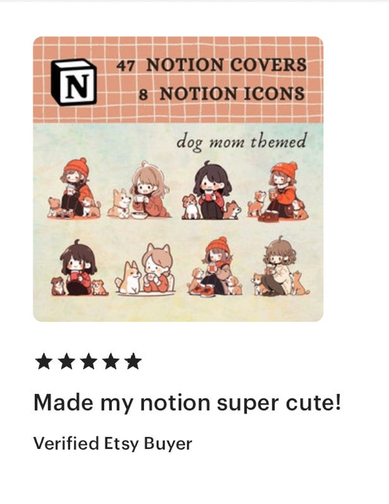 Notion Icons and Notion Covers for Notion Templates | Dog Mom Themed ...