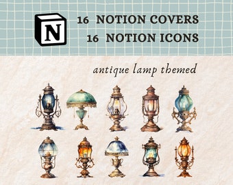 Notion Icons for Reading Tracker Classic Book and Stationery Themed ...