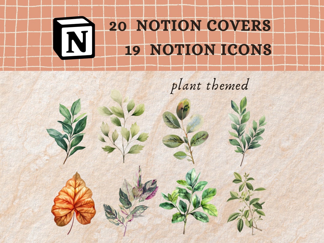 Notion Icons and Notion Covers for Notion Templates | 19 Plant Themed ...