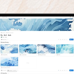 Blue Wave Themed Notion Covers for Notion Templates｜aesthetic Notion ...