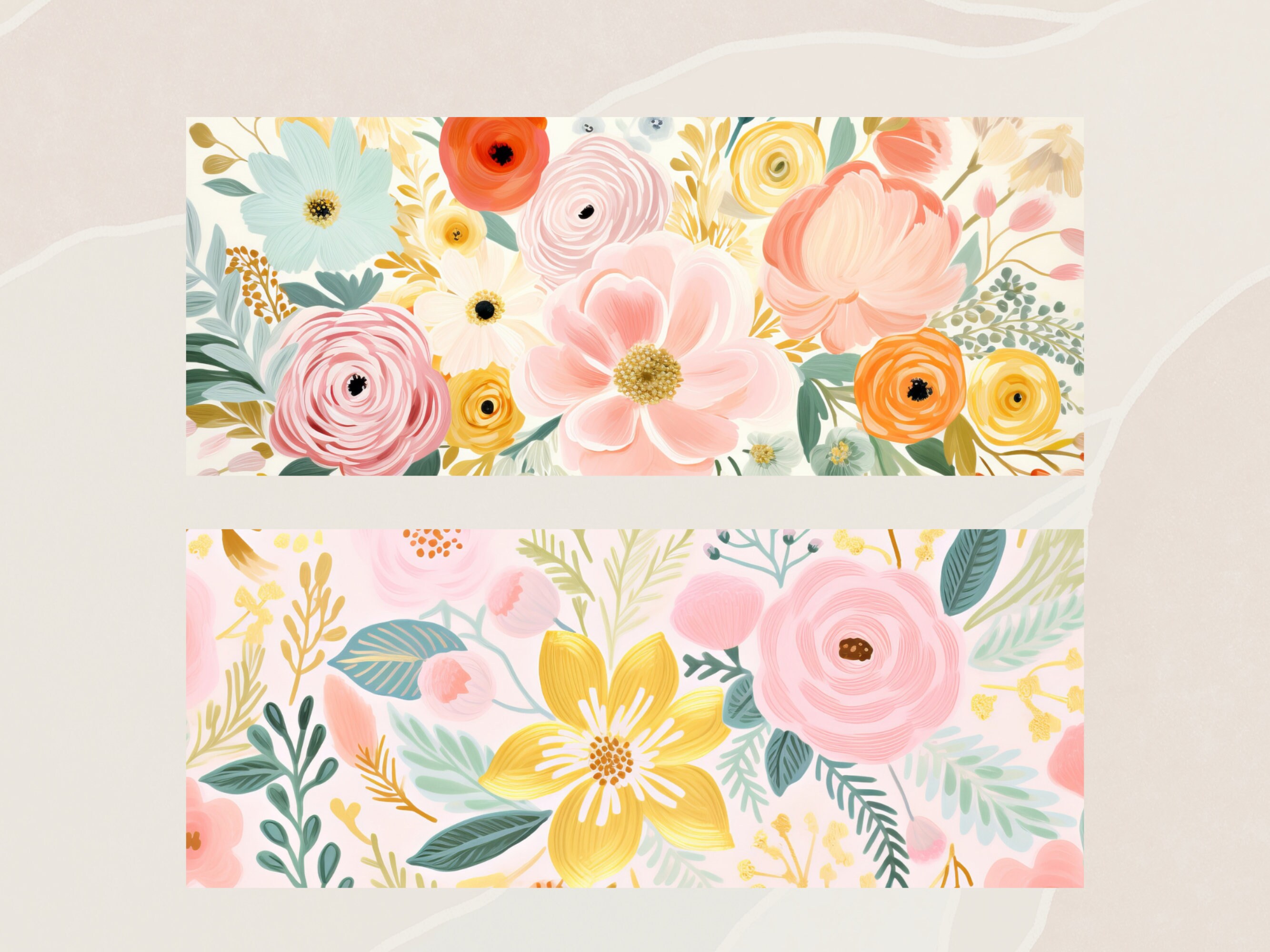 Watercolor Floral Design Notion Covers｜aesthetic Notion｜vibrant Flowers ...