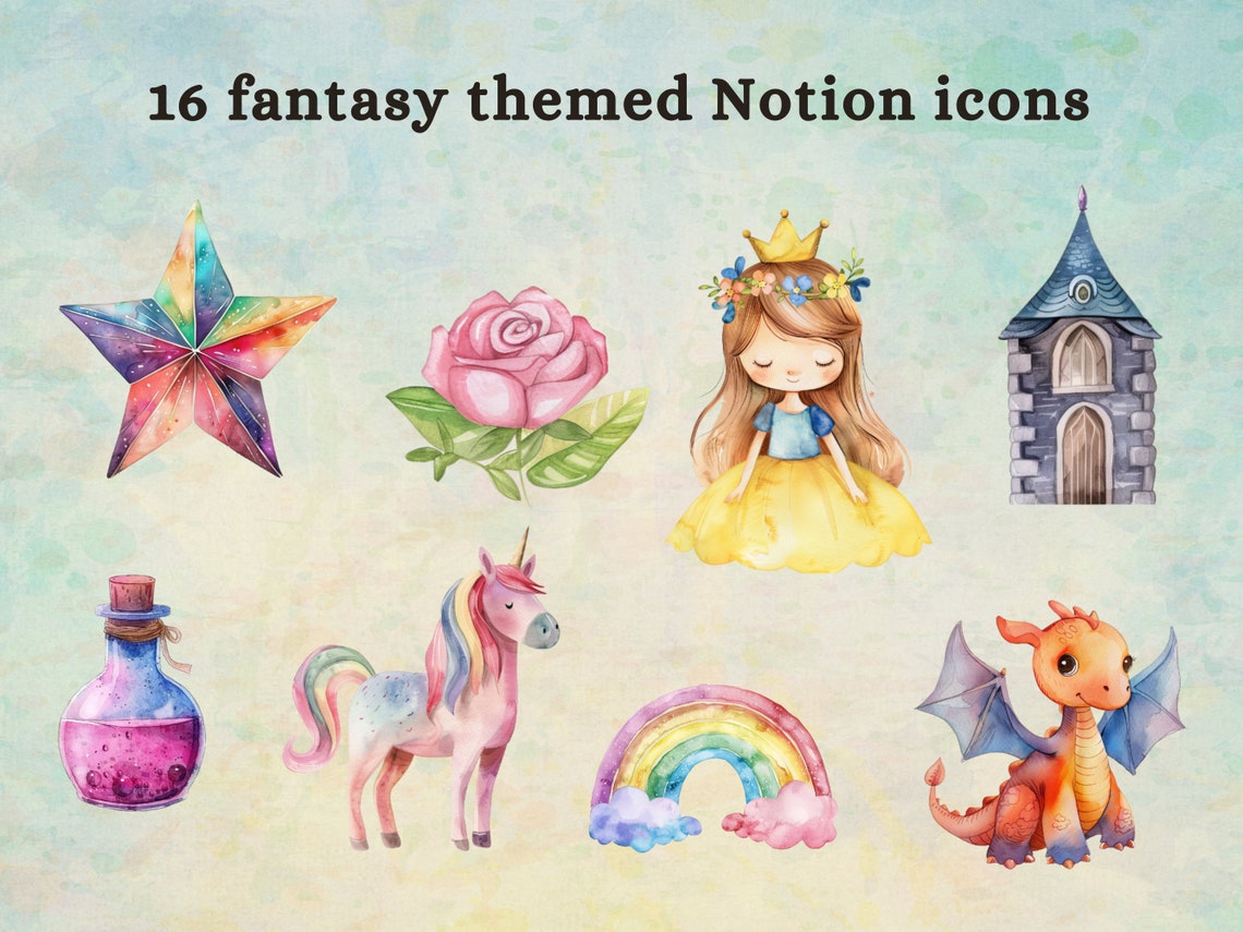 Fantasy Themed Notion Icons for Notion Templatesfantasy Notion Icons 56 ...