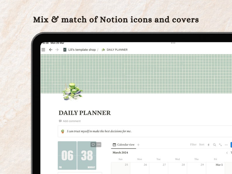 Matcha Tea Set Notion Icons for Notion Templates | 41 Checker Notion ...