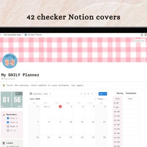 Kawaii Valentine Themed Notion Icons | Checker Notion Covers｜aesthetic ...
