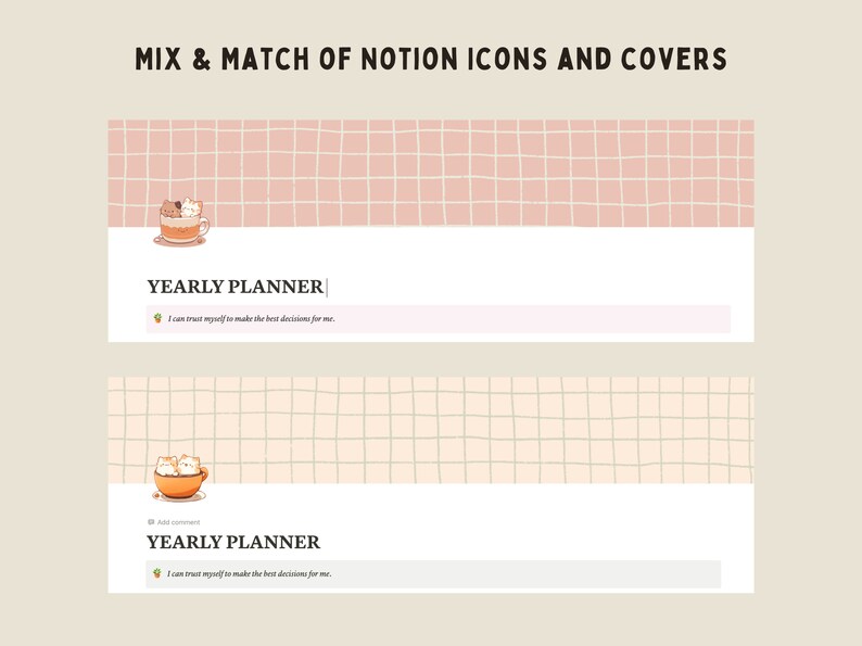 Notion Icons and Notion Covers for Notion Templates Cat - Etsy