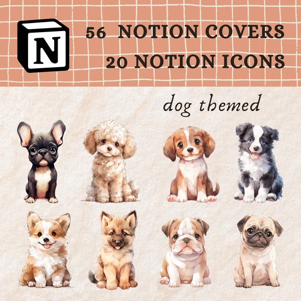 300 Notion Icons and 400 Notion Covers Bundle notion Customization ...