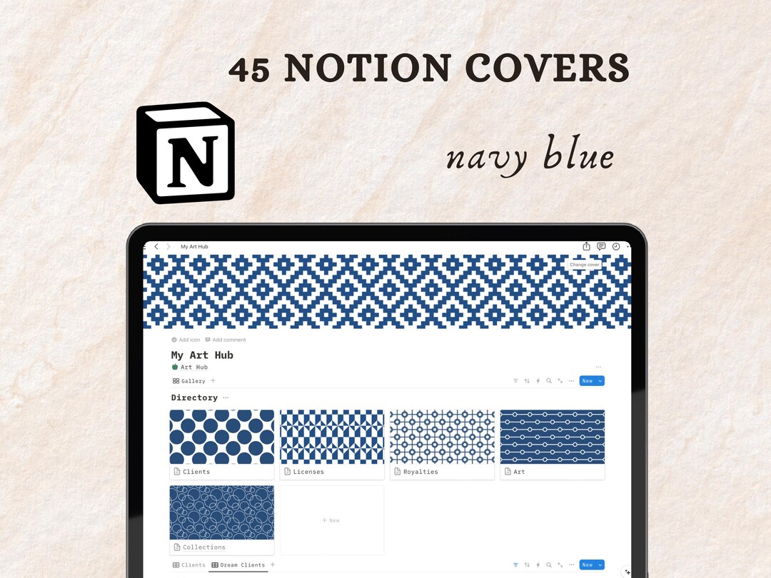 Navy Blue Themed Notion Covers for Notion Art Hub｜aesthetic Notion｜navy ...