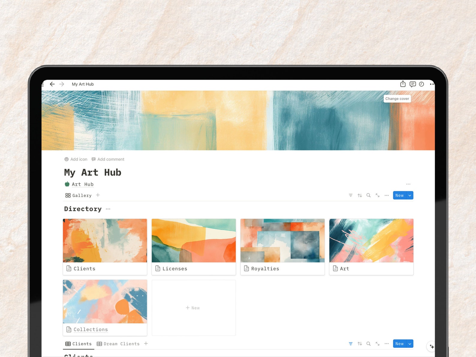 Abstract Watercolor Notion Covers for Notion Templates | Aesthetic ...