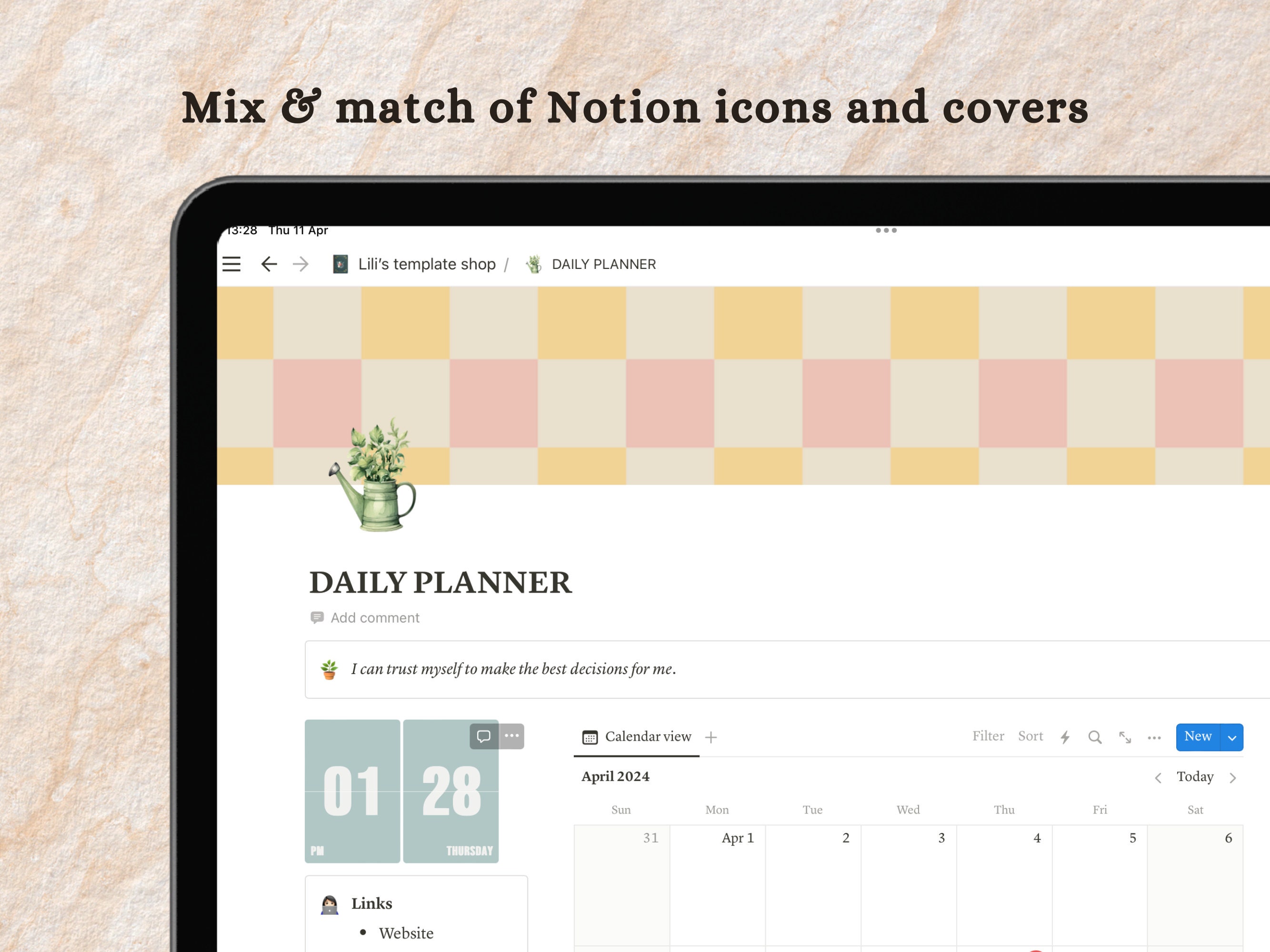 Notion Icons and Notion Covers for Notion Templates | 24 Plant Themed ...