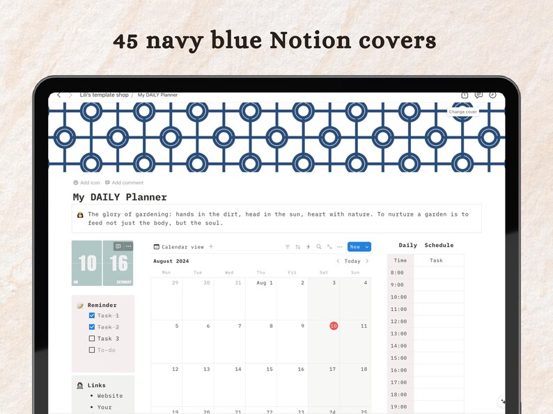 Navy Blue Themed Notion Covers for Notion Art Hub｜aesthetic Notion｜navy ...