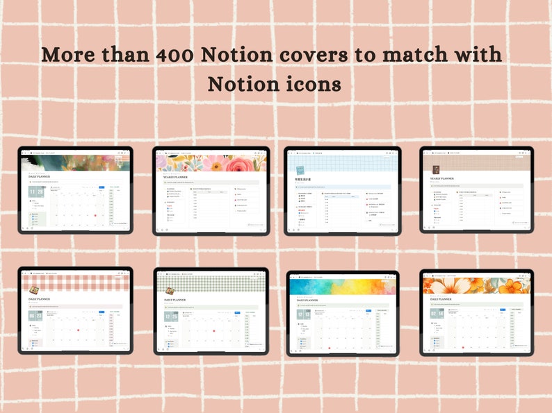 300+ Notion Icons and 400+ Notion Covers Bundle ｜notion Customization ...