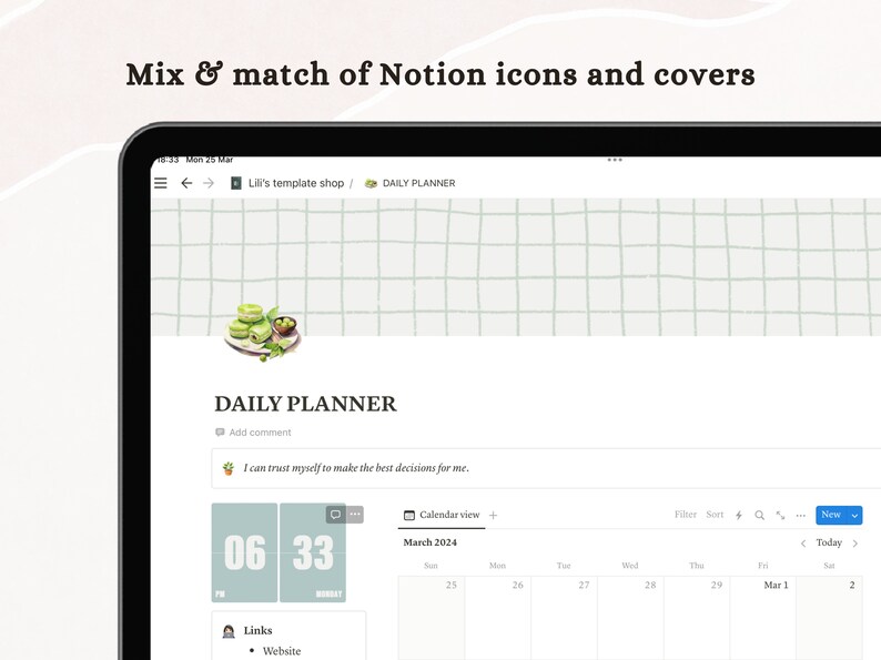 Matcha Tea Set Notion Icons for Notion Templates | 41 Checker Notion ...