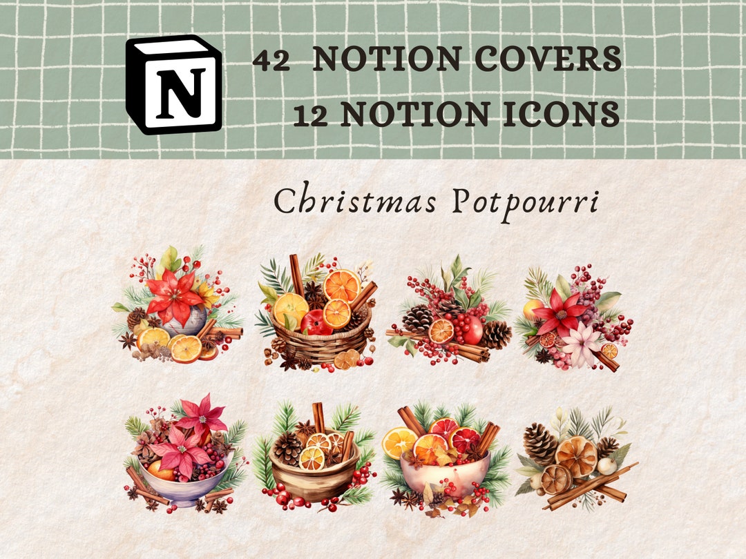 Christmas Potpourri Notion Icons for Notion Christmas Planner｜checker ...