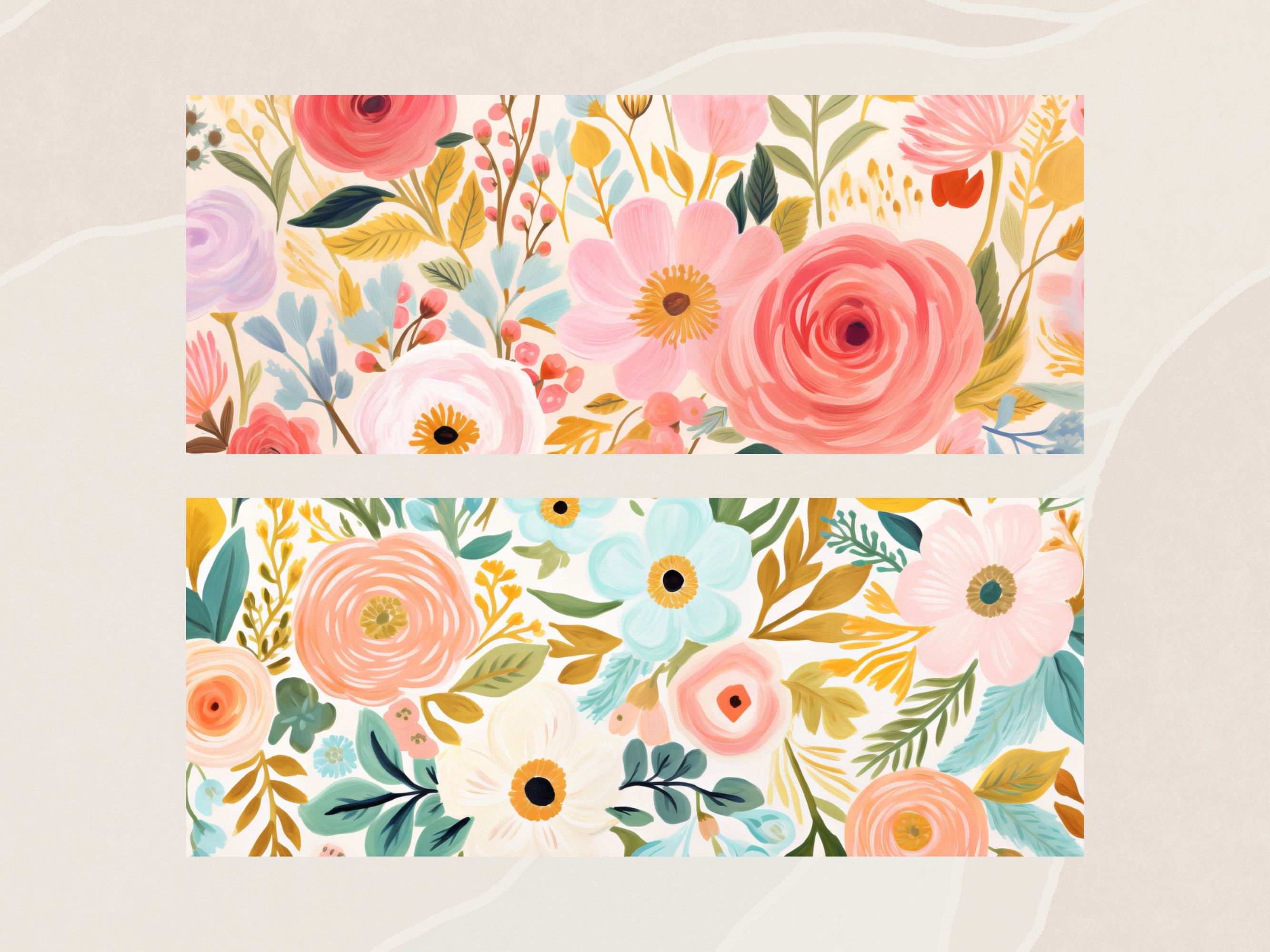 Watercolor Floral Design Notion Covers｜aesthetic Notion｜vibrant Flowers ...