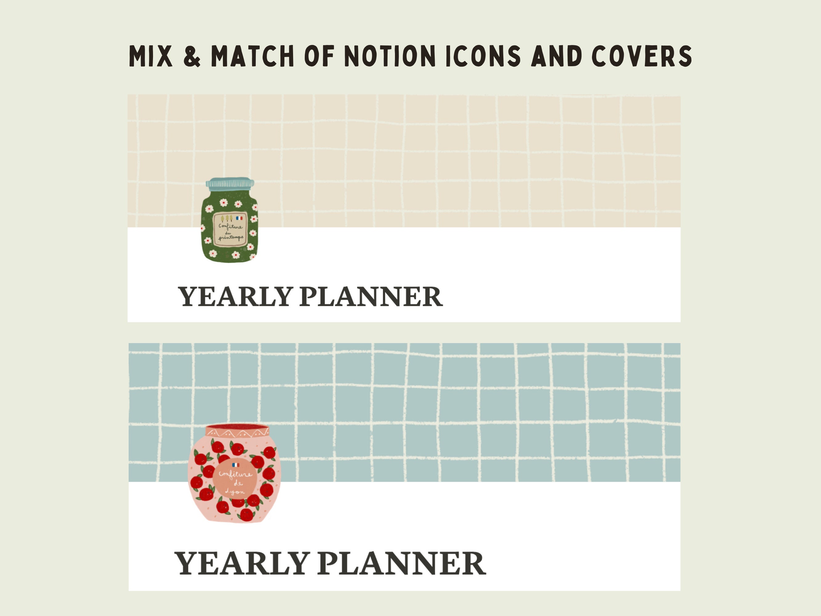Notion Icons and Notion Covers for Notion Templates | Hand Drawn Jam ...