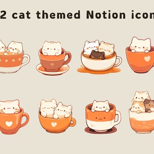 Notion Icons and Notion Covers for Notion Templates | 22 Cat Themed ...