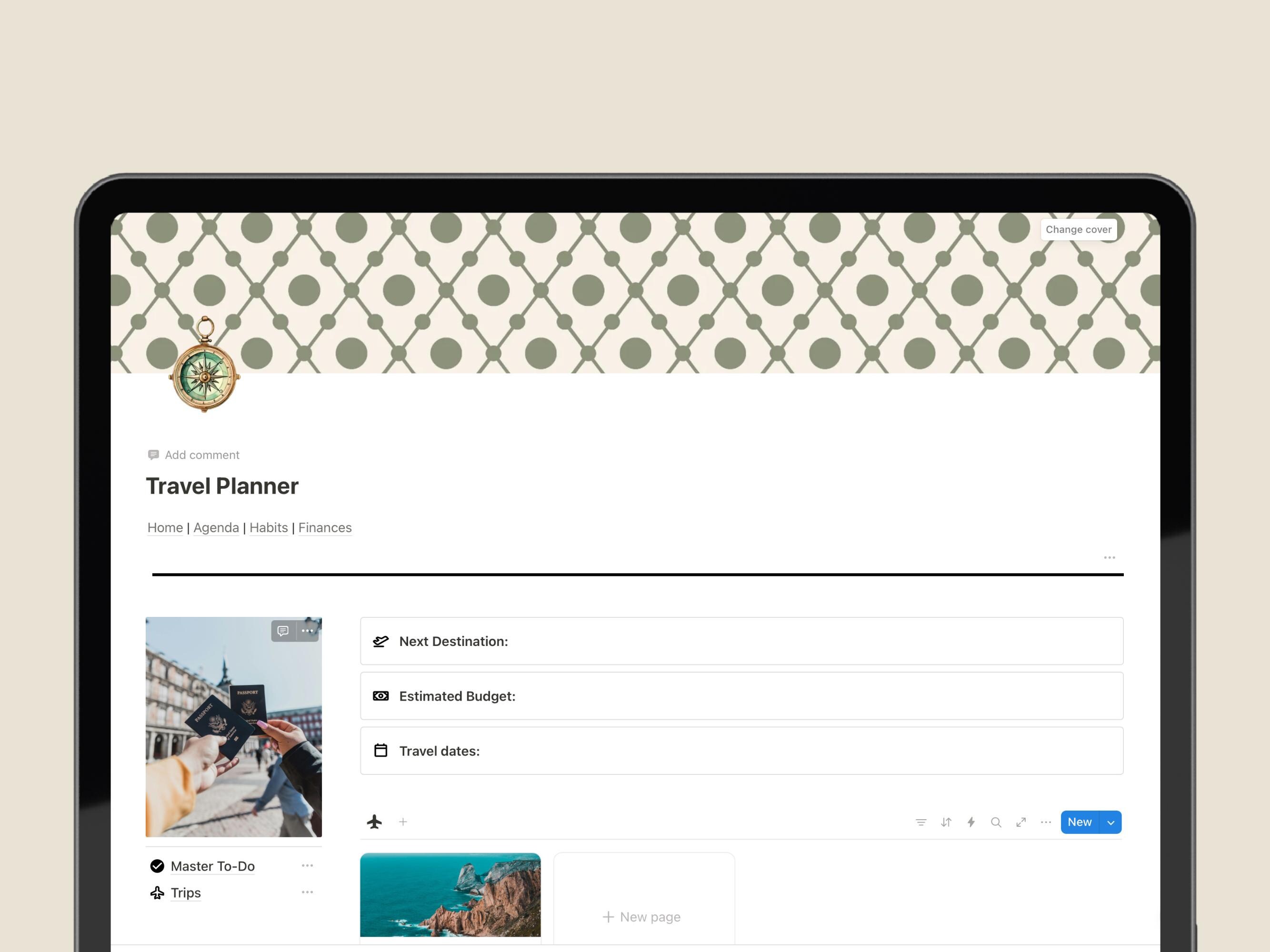 Travel Themed Notion Icons for Notion Travel Planner | Earthy Color ...