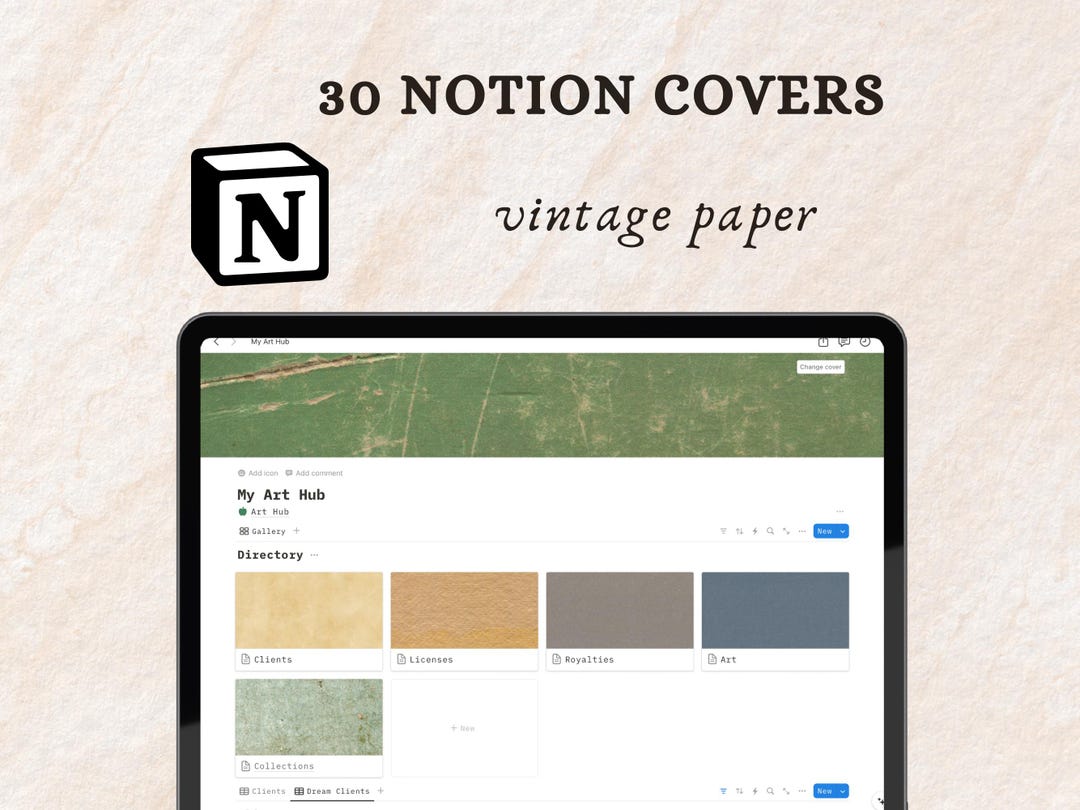 Vintage Paper Notion Covers for Notion Templates | Notion Covers for ...