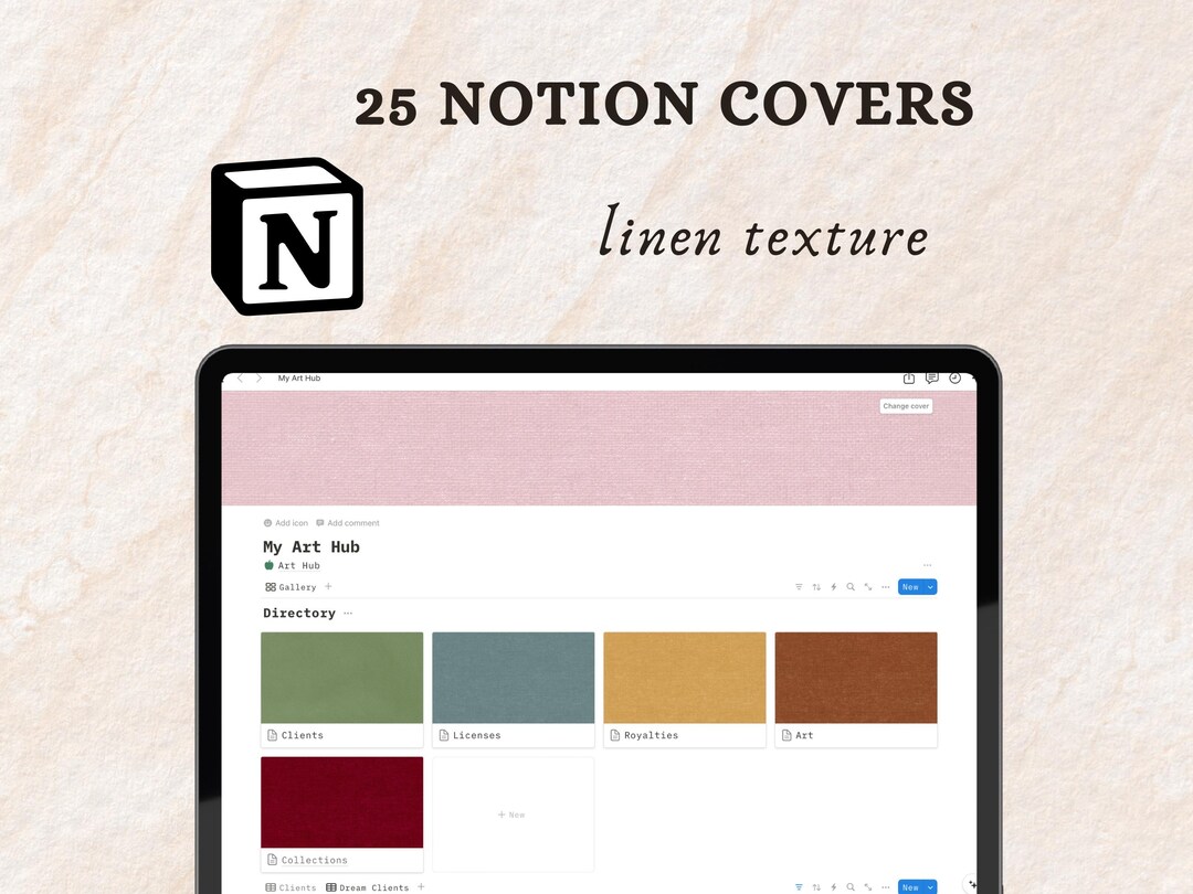 Linen Texture Notion Covers for Notion Art Hub | Aesthetic Notion｜linen ...