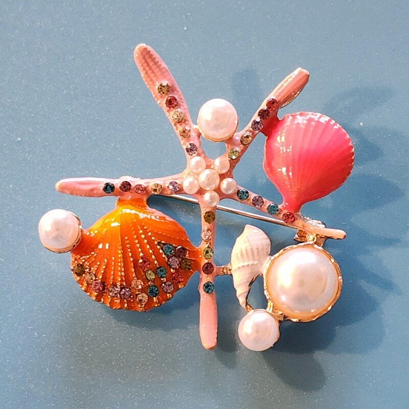 Seashell Brooch - Etsy