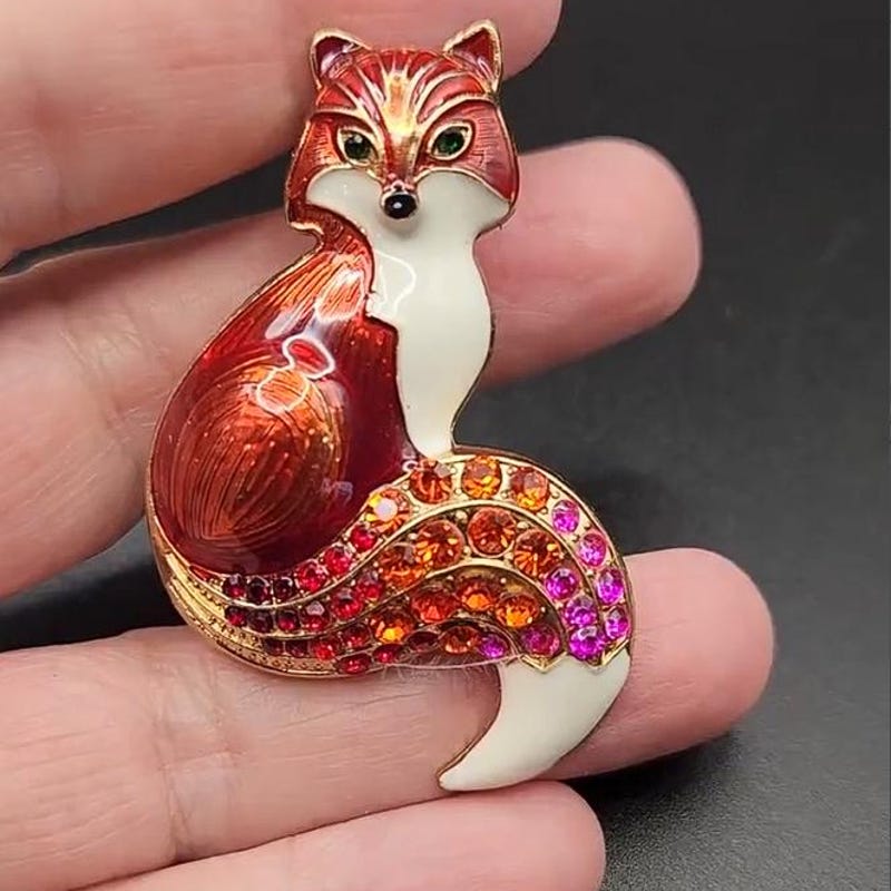 Fox Brooch - Etsy