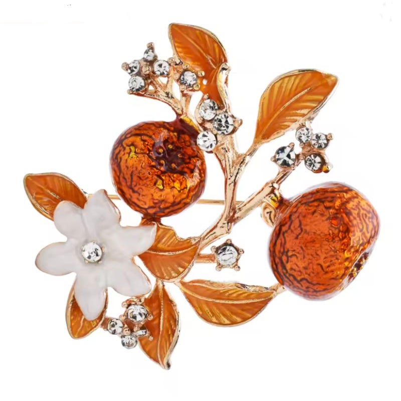 Orange Brooch - Etsy