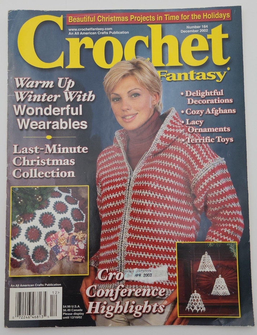 Vintage Crochet Fantasy Pattern Magazine Issue 164 December 2002 - Etsy