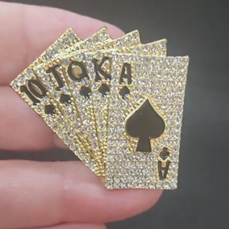 Poker Enamel Pin - Etsy