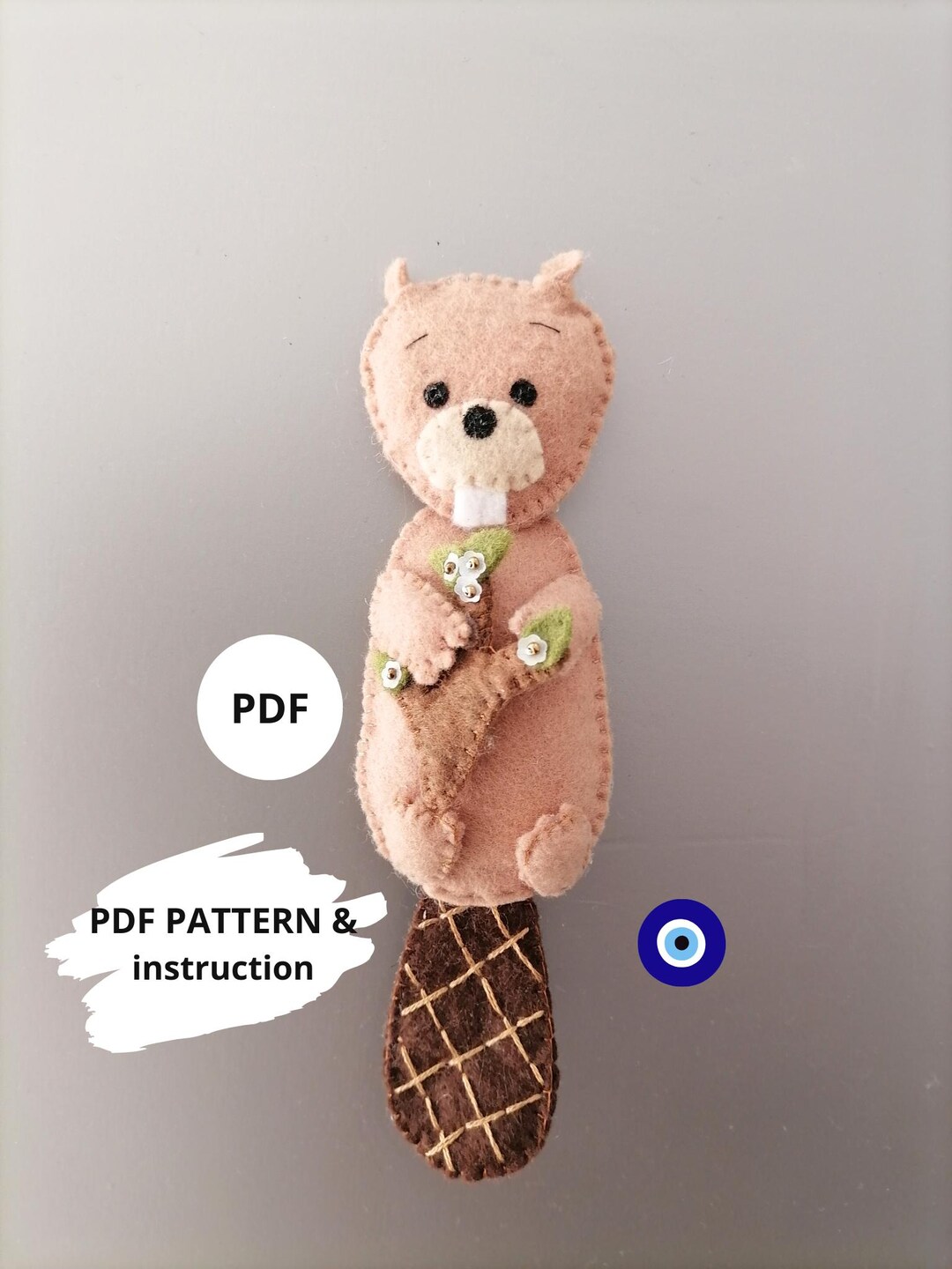 Felt Beaver Sewing Pattern Pdf,felt Animals Pattern,stuffed Toys Sewing ...