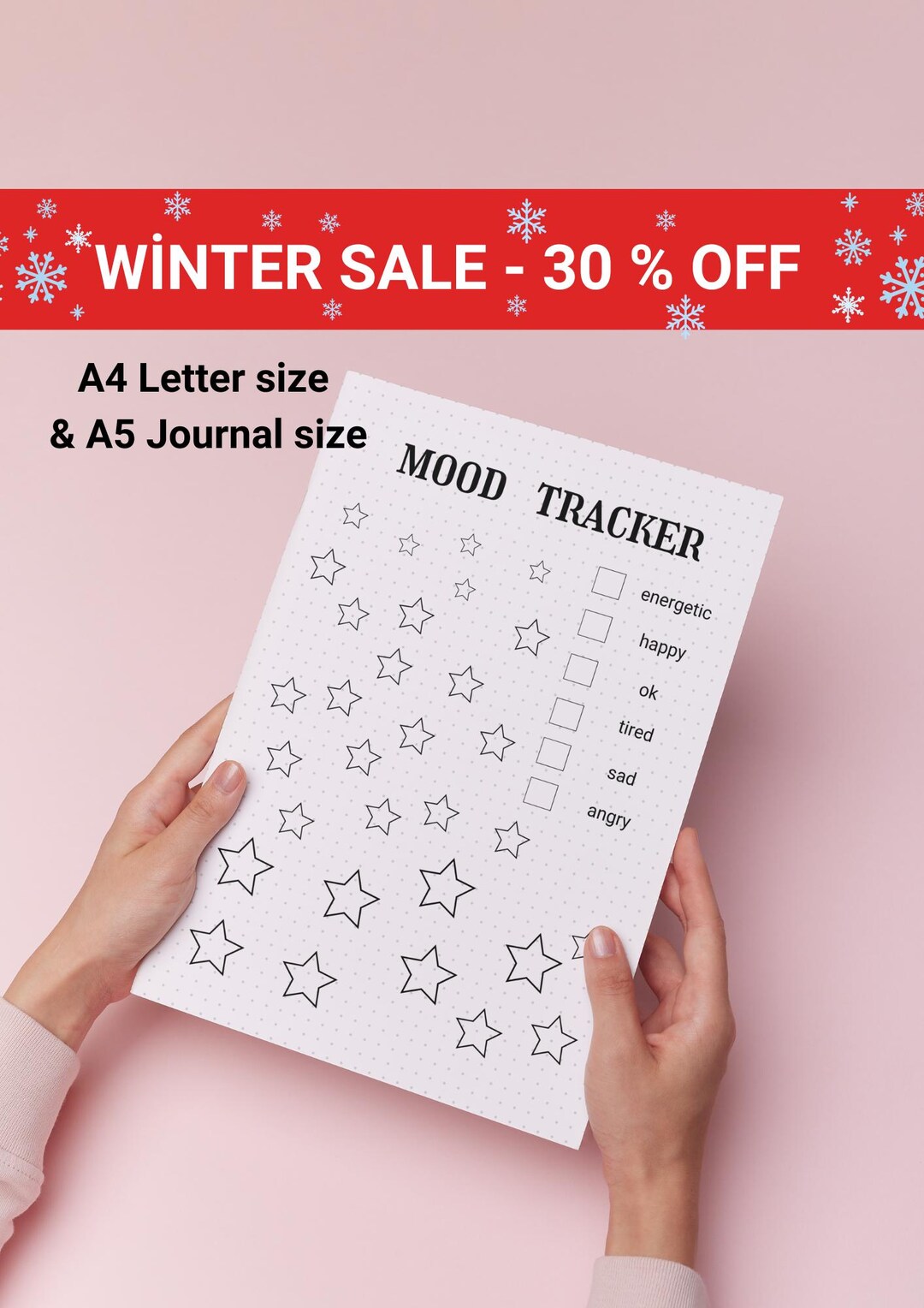 Stars Tracker,a5 Journal Page,a4 Planner Page,monthly Tracker ...