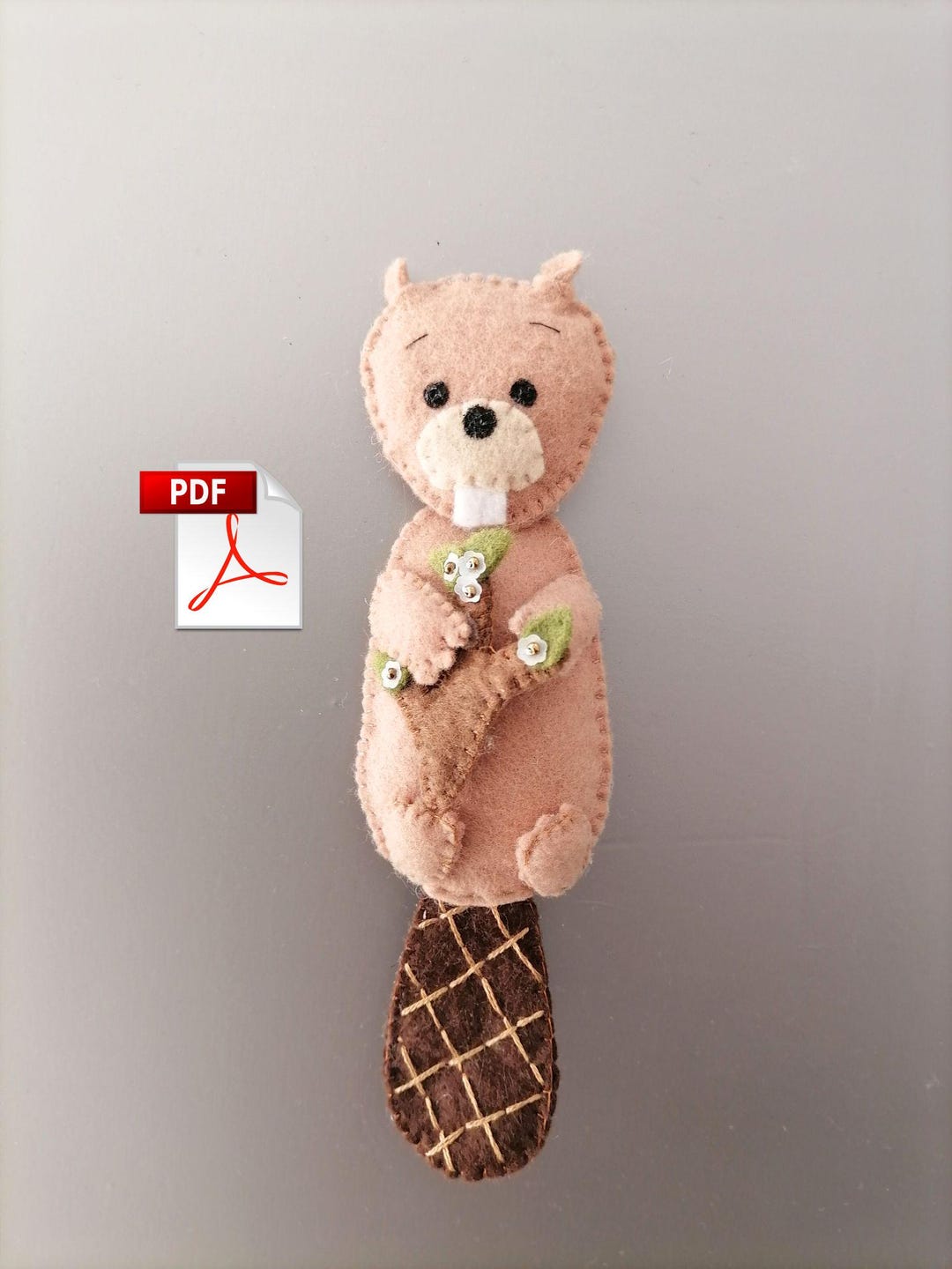 Felt Beaver Sewing Pattern Pdf,felt Animals Pattern,stuffed Toys Sewing ...