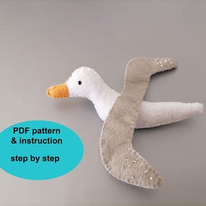 PDF Seagull Pattern Felt,diy Gull Toy Pdf Pattern,hand Sewing Pattern ...
