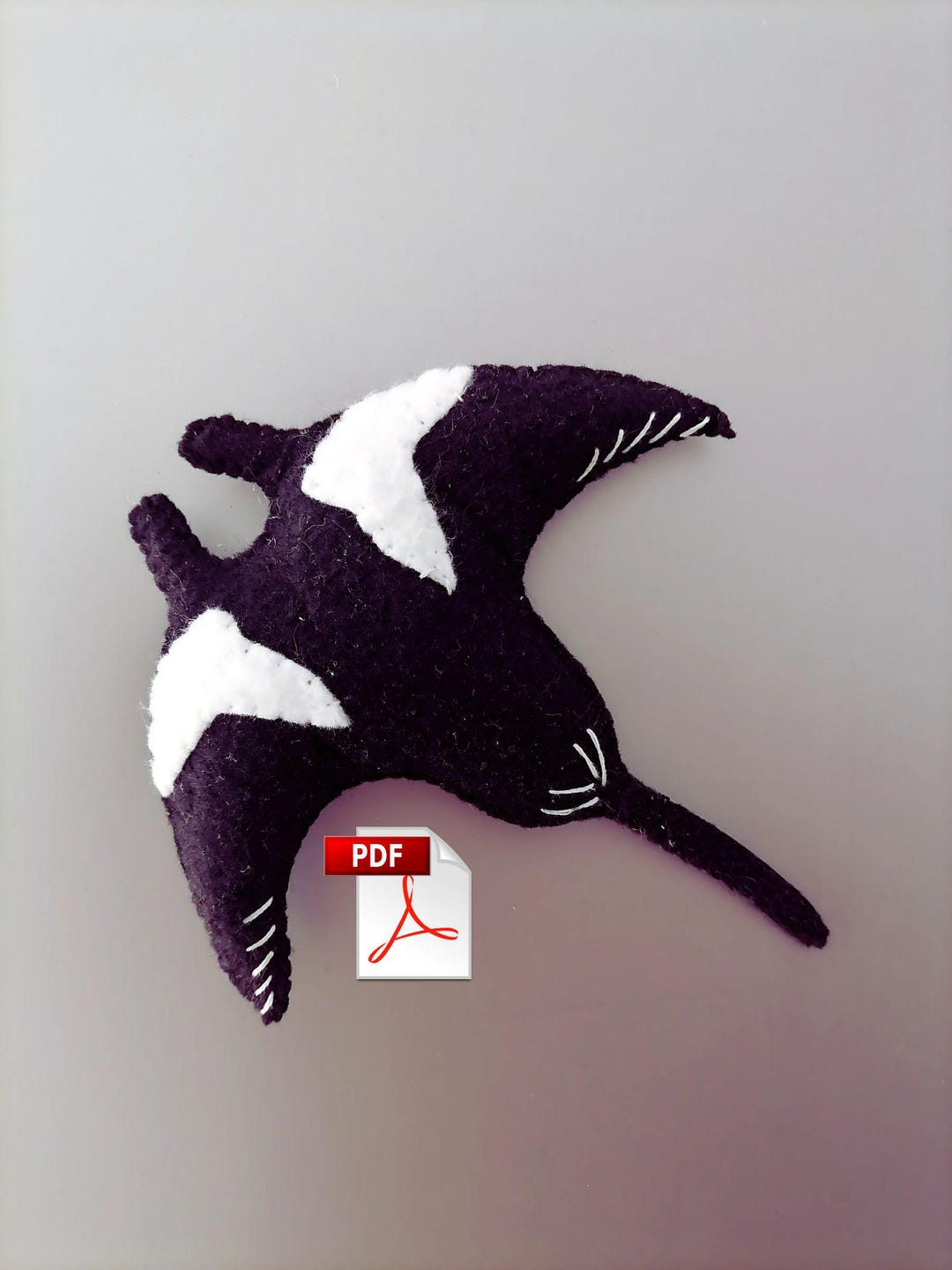Stingray Manta Ray PDF Pattern Felt, Ocean Animals Garland,sewing Easy ...