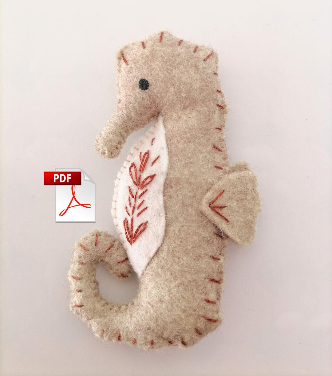 Seahorse Sewing PDF Pattern Felt, Ocean Animals Garland,sewing Easy ...