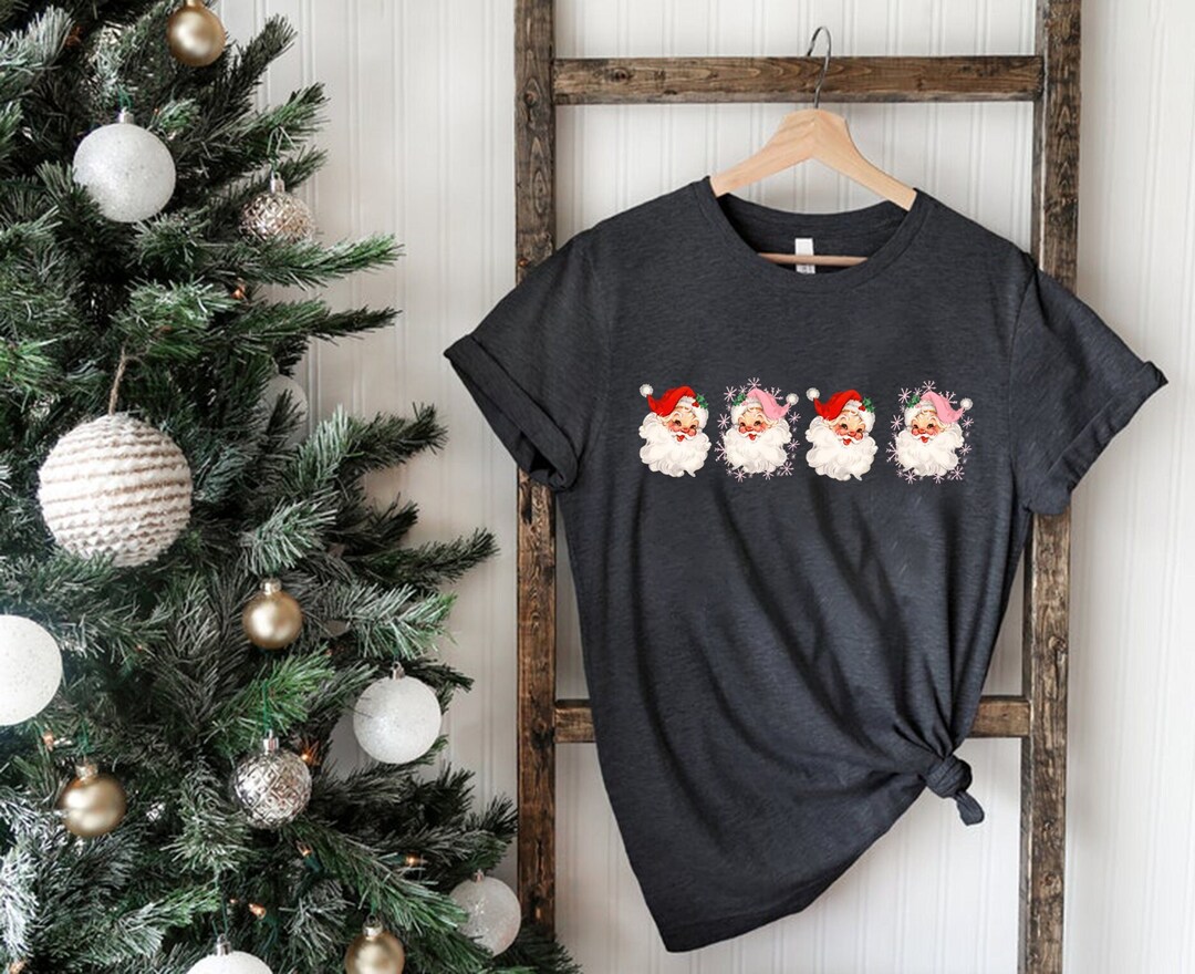 Vintage Santa Claus Christmas Shirt, Retro Style Christmas Shirt ...