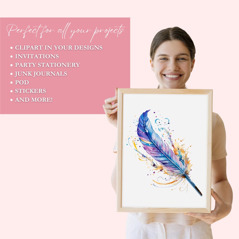 Colorful Quill Clipart Transparent PNG Commercial Use Clip Art ...