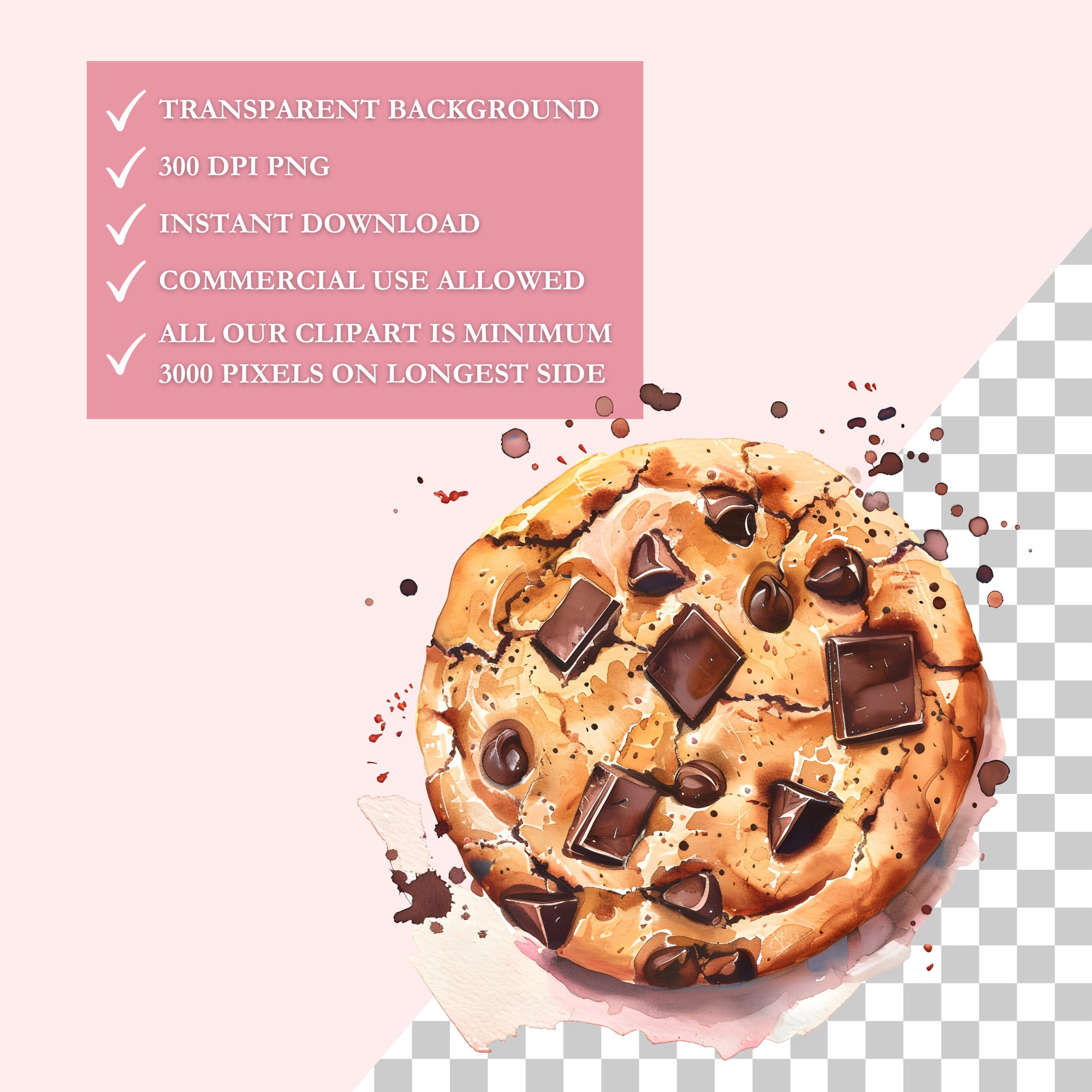 Smiling Cookies Clipart Bundle | Transparent PNG | Commercial Use Clip ...