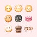 Smiling Cookies Clipart Bundle | Transparent PNG | Commercial Use Clip ...
