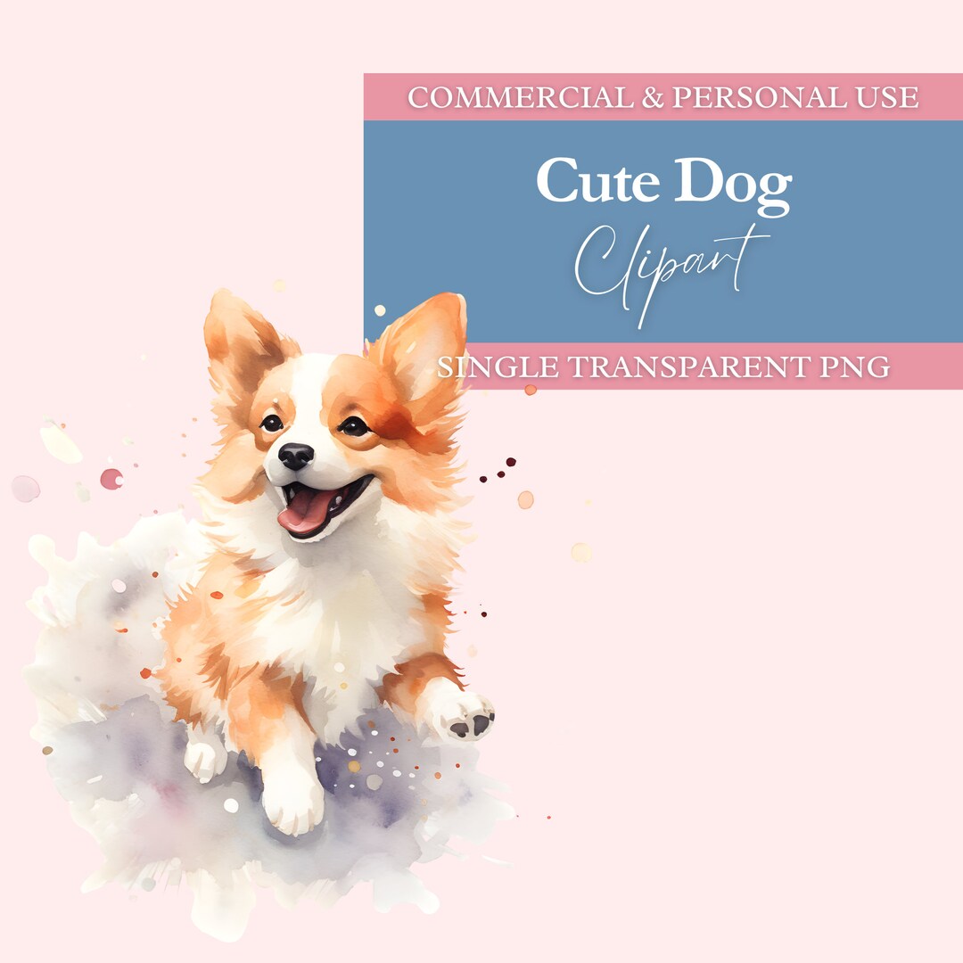 Cute Corgi Dog Clipart | Transparent PNG | Commercial Use Clip Art ...