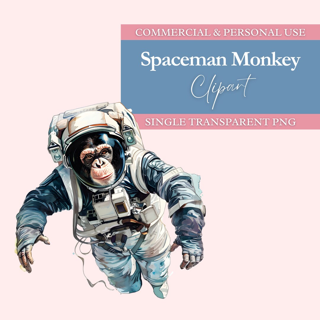 Spaceman Monkey Clipart | Transparent PNG | Commercial Use Clip Art ...