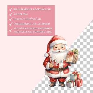 7 Santa Claus Clipart Bundle Transparent PNG Commercial Use Clip Art ...