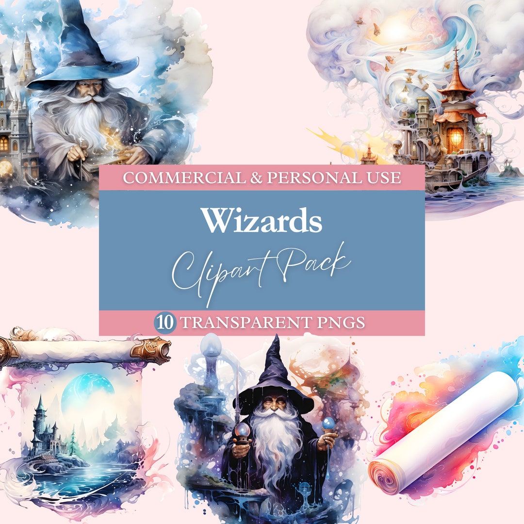 Wizard Clipart - Wizards, Castles, Magic Scrolls | Transparent PNG ...