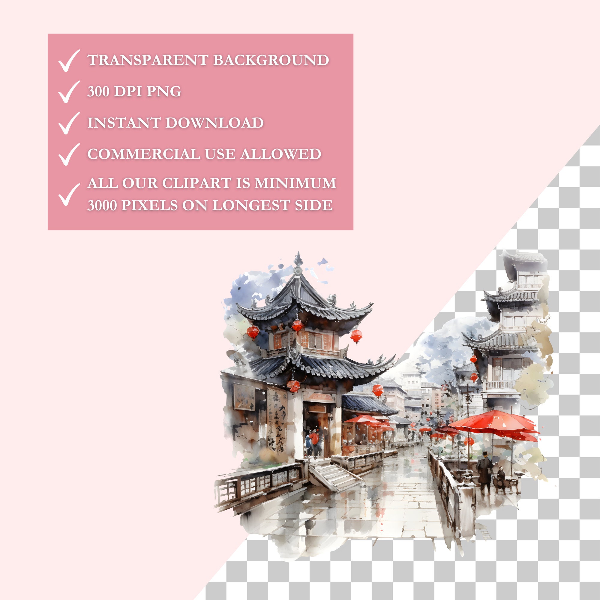 Chinese Culture Clipart Bundle Transparent PNG Commercial Use Clip Art ...