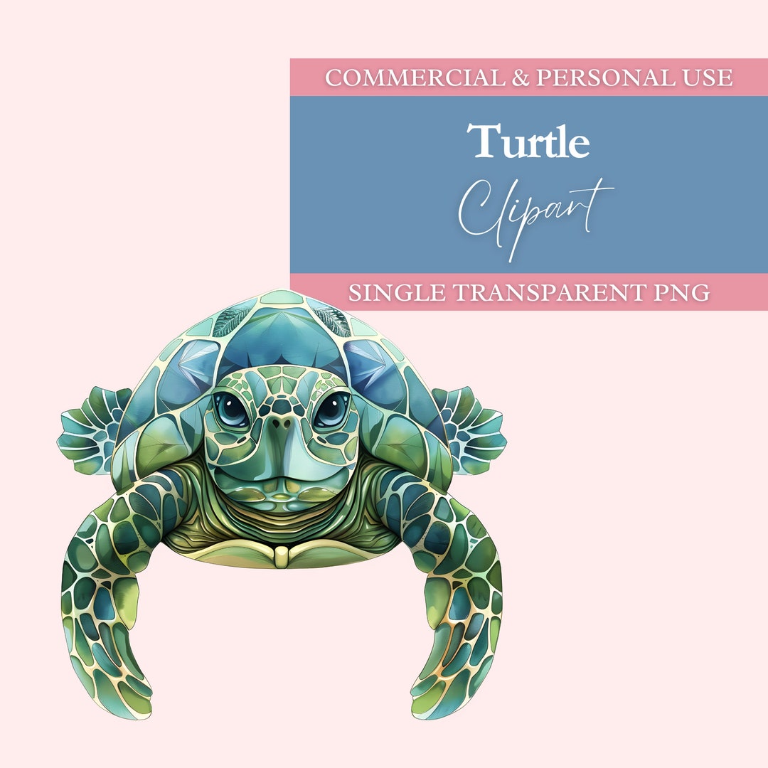 Art Deco Turtle Clipart | Transparent PNG | Commercial Use Clip Art ...