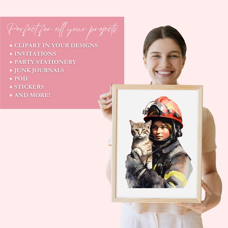 Firefighters Clipart Bundle Transparent PNG Commercial Use Clip Art ...