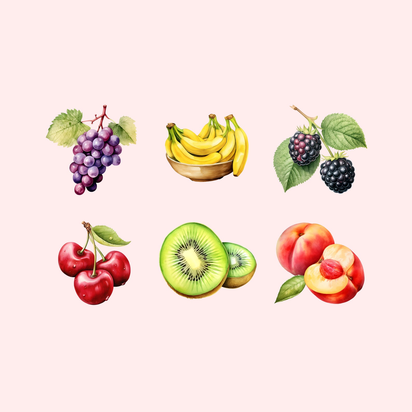 Summer Fruits Clipart Bundle Transparent PNG Commercial Use Clip Art ...