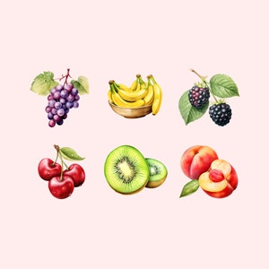 Summer Fruits Clipart Bundle | Transparent PNG | Commercial Use Clip ...