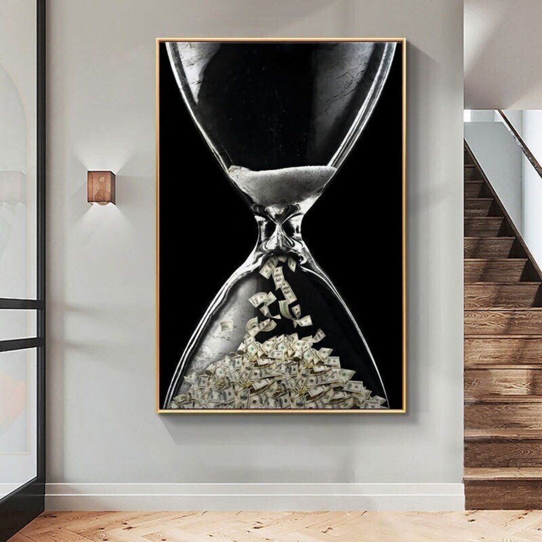 Time is Money Motivational Wall Canvas Wall Art Painting - Etsy