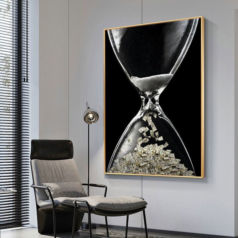 Time is Money Motivational Wall Canvas Wall Art Painting - Etsy